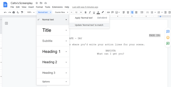 How to Write a Script Using Google Docs (Step-by-Step Guide) - Celtx Blog