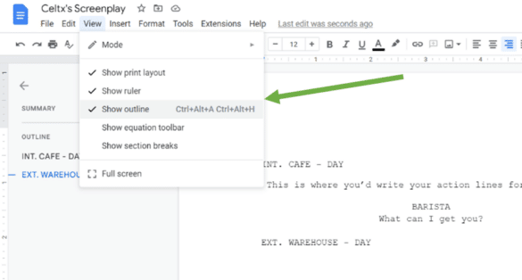 How to Write a Script on Google Docs (Step-by-Step Guide) - Celtx Blog