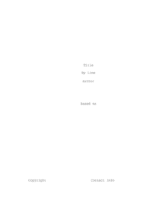 How to Format Your Screenplay Title Page [5 Easy Steps] - Celtx Blog