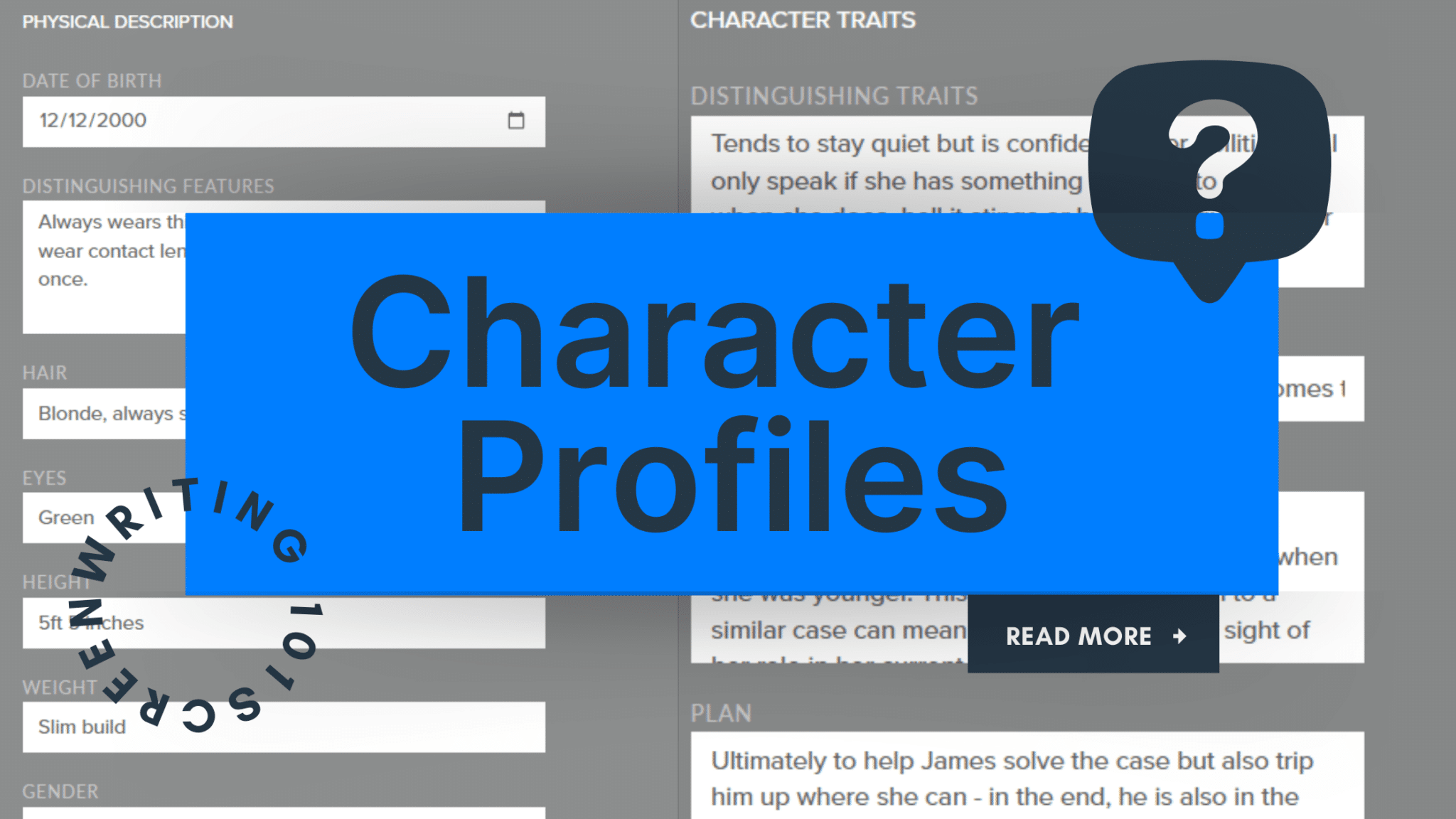 Building Better Characters: What is a Character Profile and How to Use ...