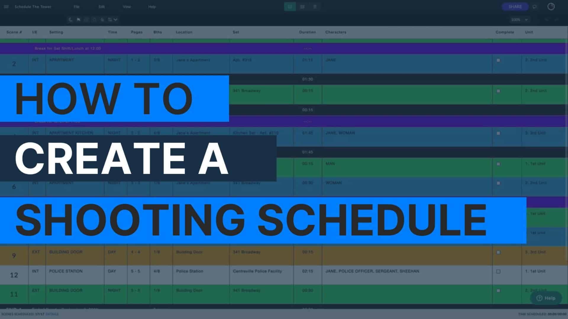 How to Create a Shooting Schedule: The Essential Guide - Celtx Blog